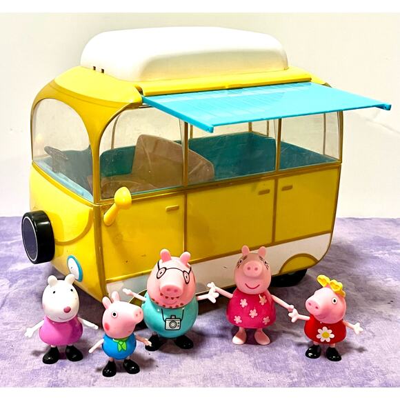 Hasbro | Toys | Peppa Pig Family Camper Van Vehicle 5 Figures Seat ...